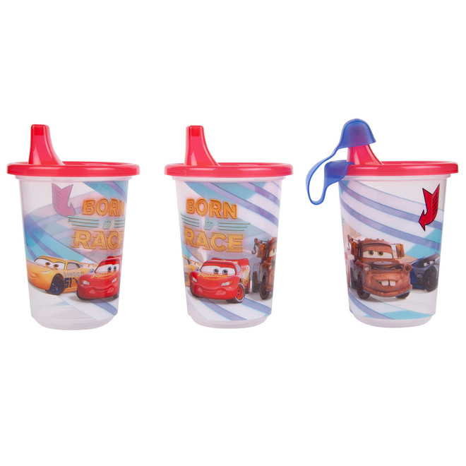 Take & Toss Disney/Pixar Cars Sippy Cups with Lids, 10 Oz - 3 Pack ...