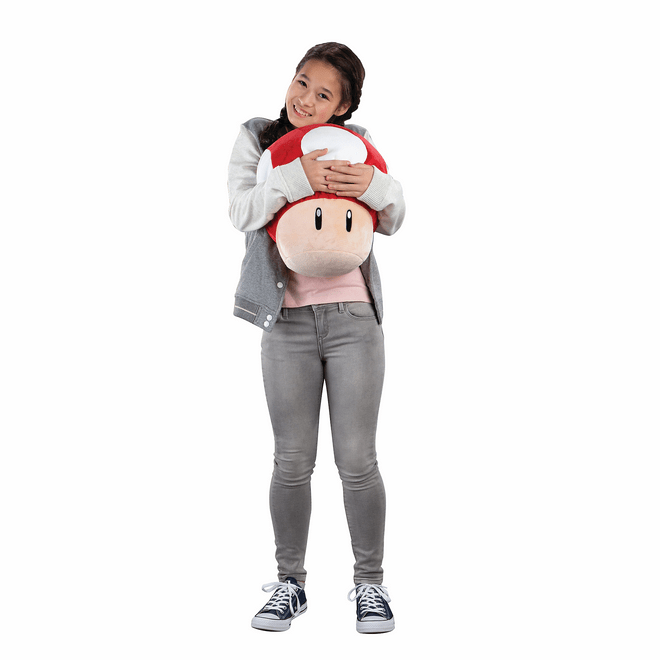 Mocchi- Super Mario™ Super Mushroom Mega Plush Toy, 15 inch - TOMY