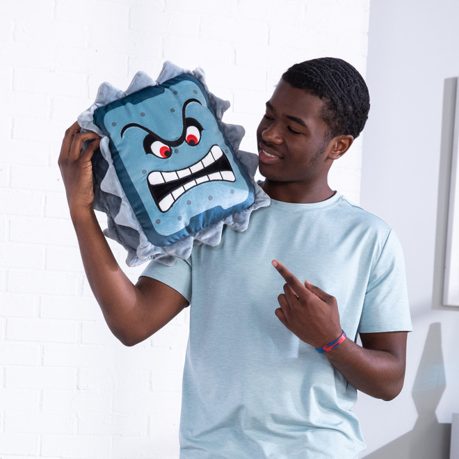 Club Mocchi- Mocchi- Super Mario™ Thwomp Mega Plush Stuffed Toy, 13 inch