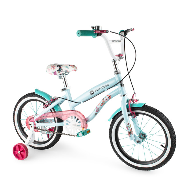 John Deere 16 Inch Bluebird Kids' Bicycle with Removable Training Wheels