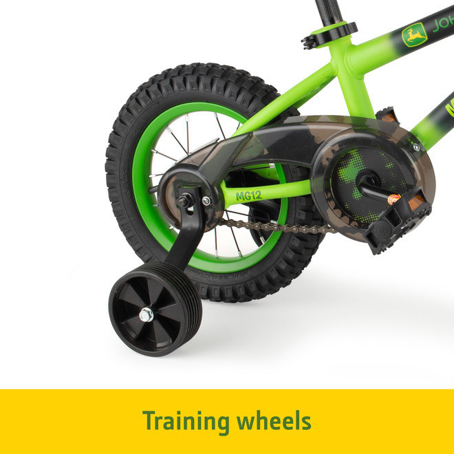 John Deere Mean Green Kid's Bicycle with Removable Training Wheels ...