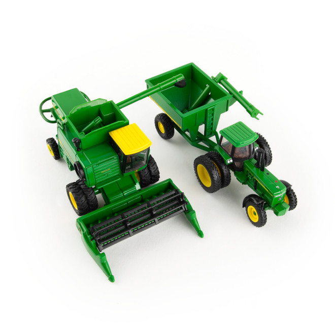 John Deere 1:64 Scale Harvesting Set - Farm Toy Set