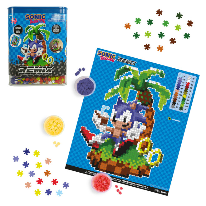 Jixelz® Remix Sonic the Hedgehog Craft Kit – Sonic & Ring – 700+ Pieces