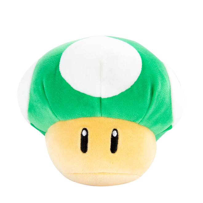 Club Mocchi- Mocchi- Super Mario™ 1-Up Mushroom Junior Plush Toy, 6 inch