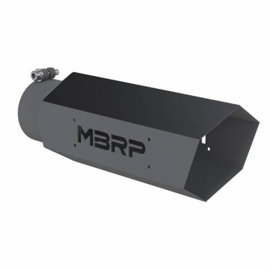 MBRP Black Hexagon Exhaust Tip 4in Inlet 5in Outlet 16in Length T5165BLK