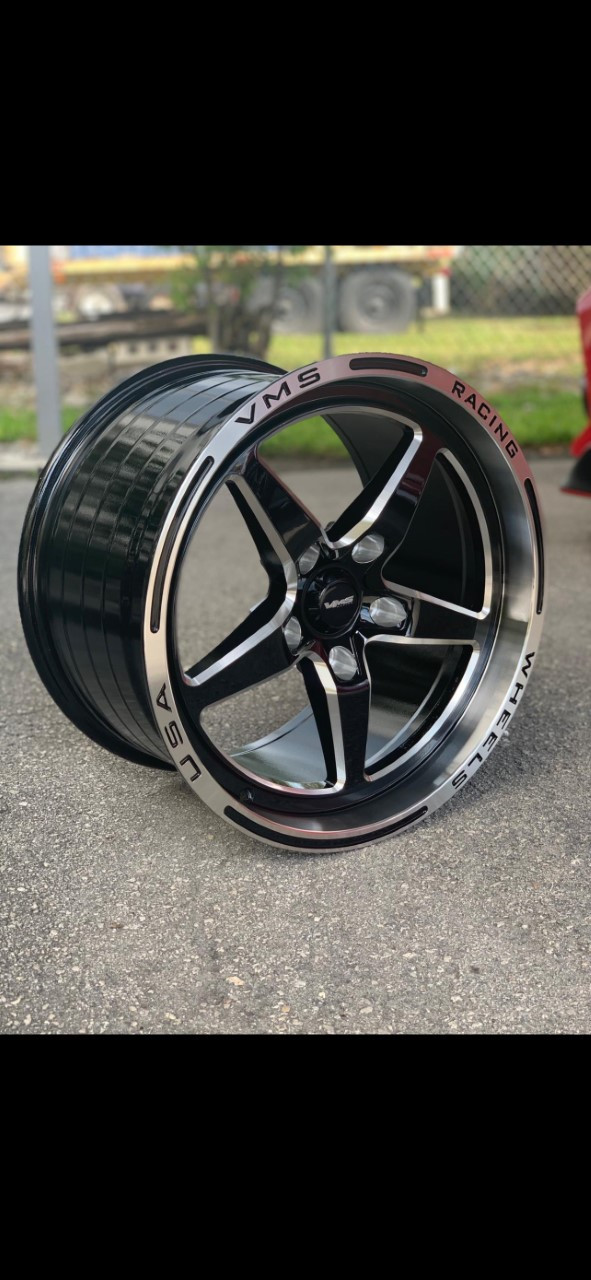 VMS 17x10 Rear Street Drag Race Wheel Polished Lip (10-20 Camaro/14-17 ...
