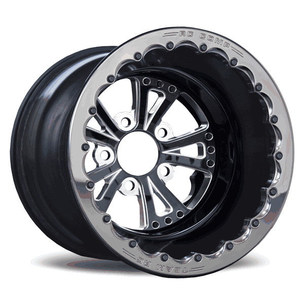 RC Components 15x9 Torx Single Beadlock Rear Wheel Black Rim - Beefcake ...