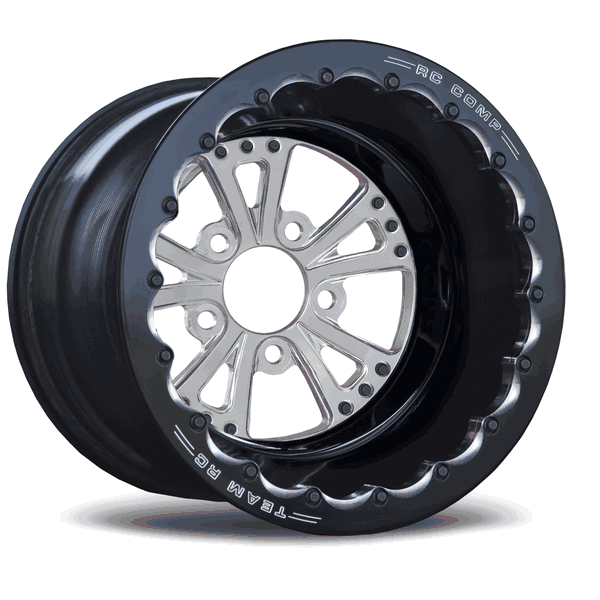 RC Components 15x16 Torx Double Beadlock Rear Wheel Black Rim ...