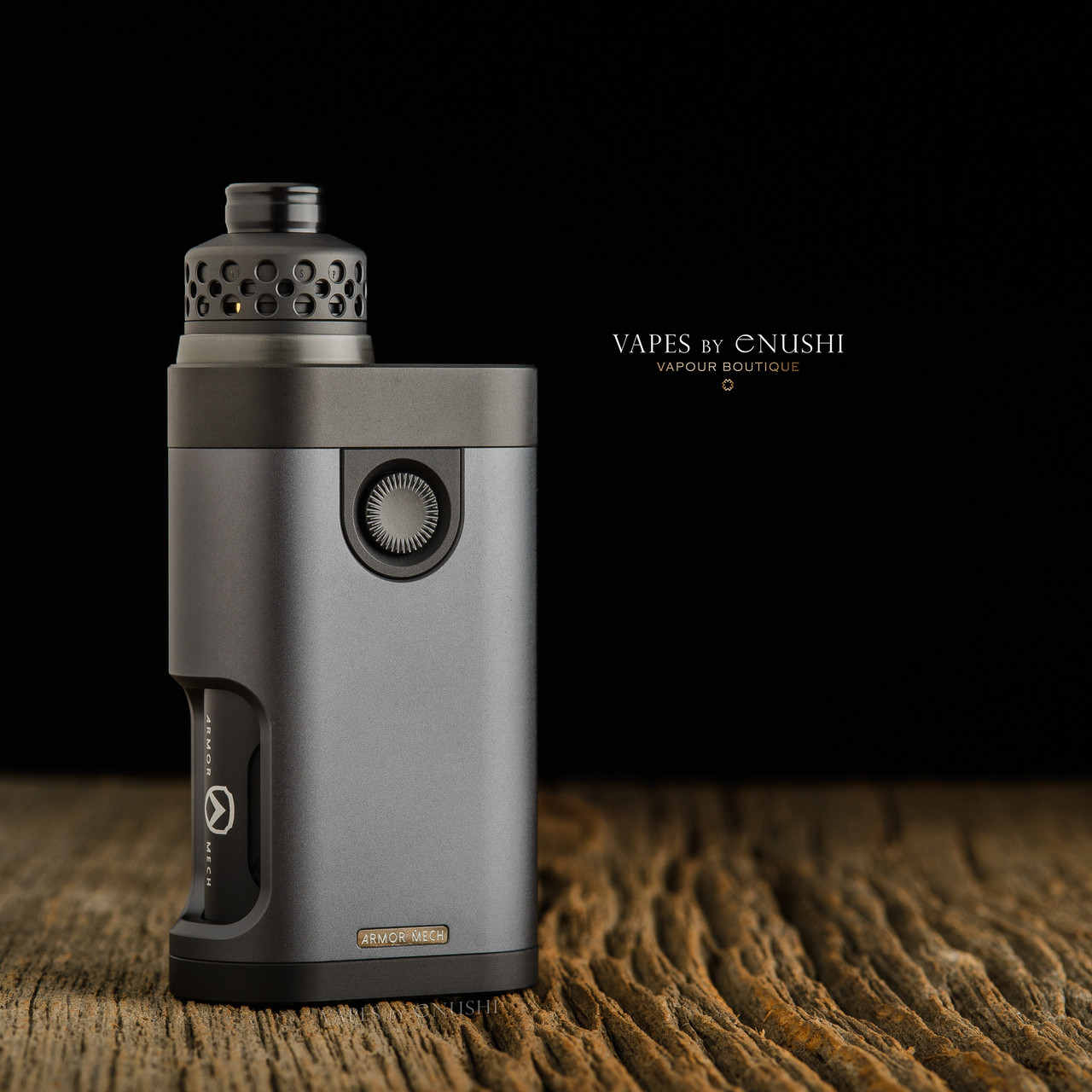 Armor Mods - Engine RDA Top Cap Set, Satin Black DLC V2 - Vapes by Enushi