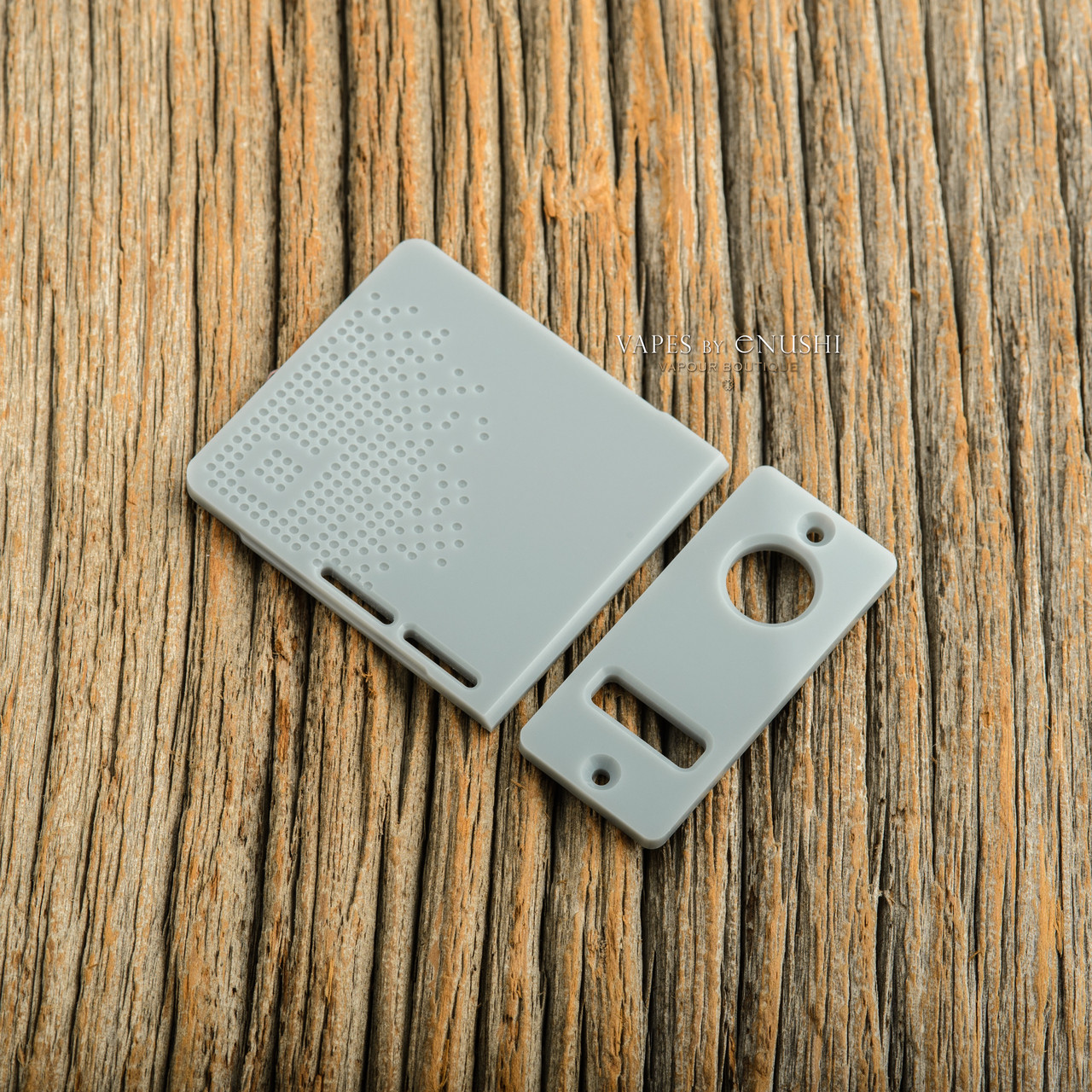 Delro Door & Button Plate Set, 2-Slot, Polished Concrete - Vapes by Enushi