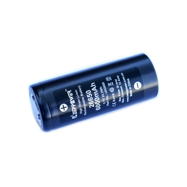 KeepPower - 26650 IMR26650 UH2660 6000mAh 15A Battery - Vapes by Enushi