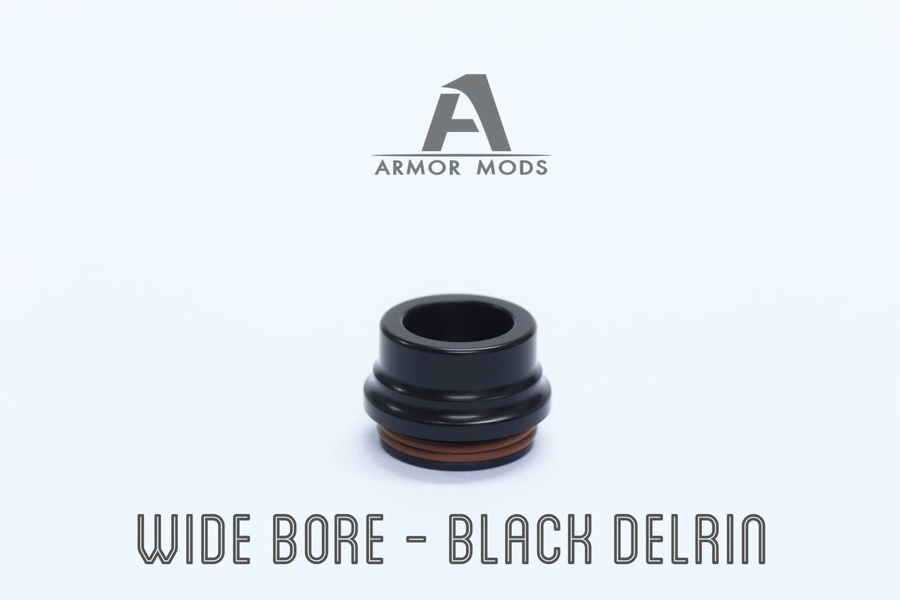 Armor Mods - "Drip Tip 2.0 Wide Bore for Armor RDA, Black Delrin ...