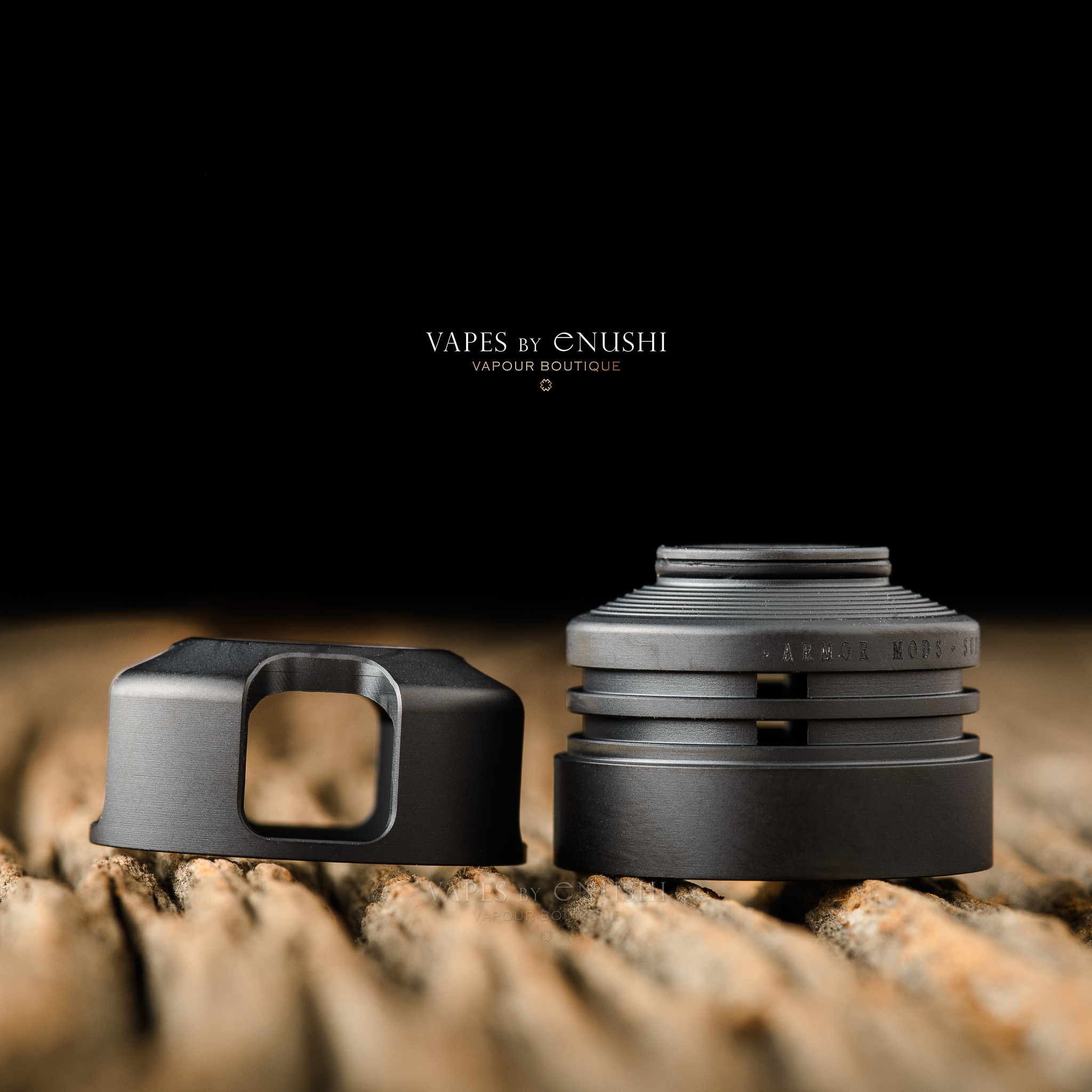 Armor Mods - Engine RDA Top Cap Set, Satin Black DLC - Vapes by Enushi