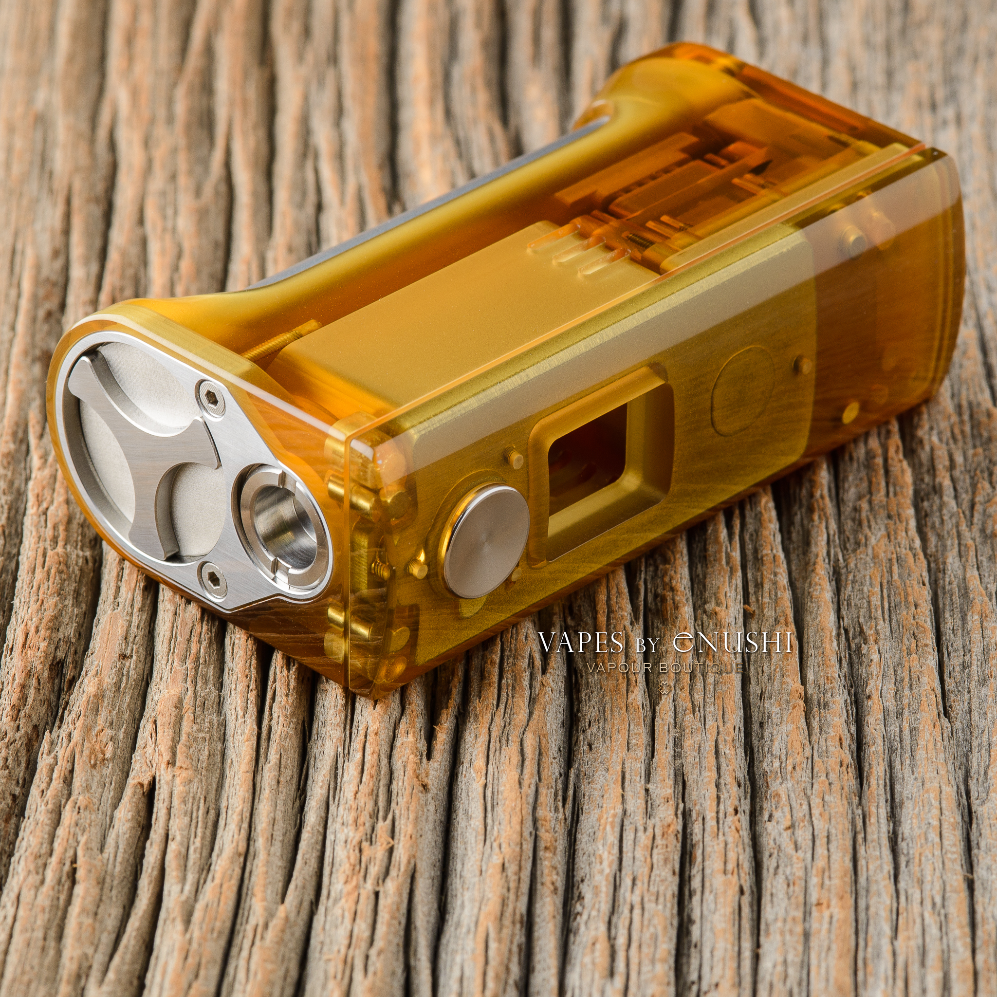 Limelight Mechanics - Wicket AIO, Polished Amber Ultem - Vapes by Enushi