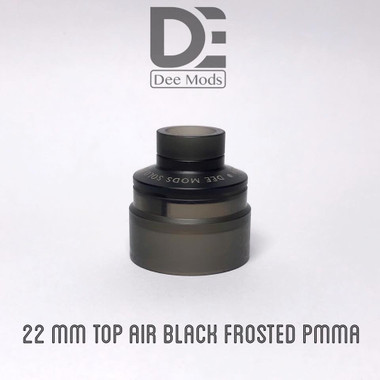 Dee Mods - "Top Airflow Cap, 22mm Black Frosted for Solo RDA" - Vapes ...