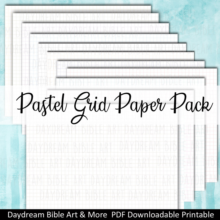 Pastel Grid Paper Pack
