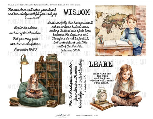 Pursue Godly Wisdom Art Kit