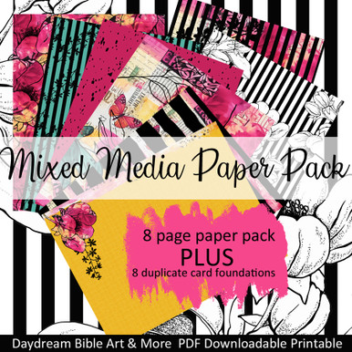 Mixed Media Digital Paper Pack