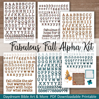 Fabulous Fall Alphabet Kit