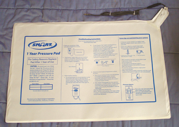 Bed Sensor Pad 20" x 30" - 1 Year - National Call Systems