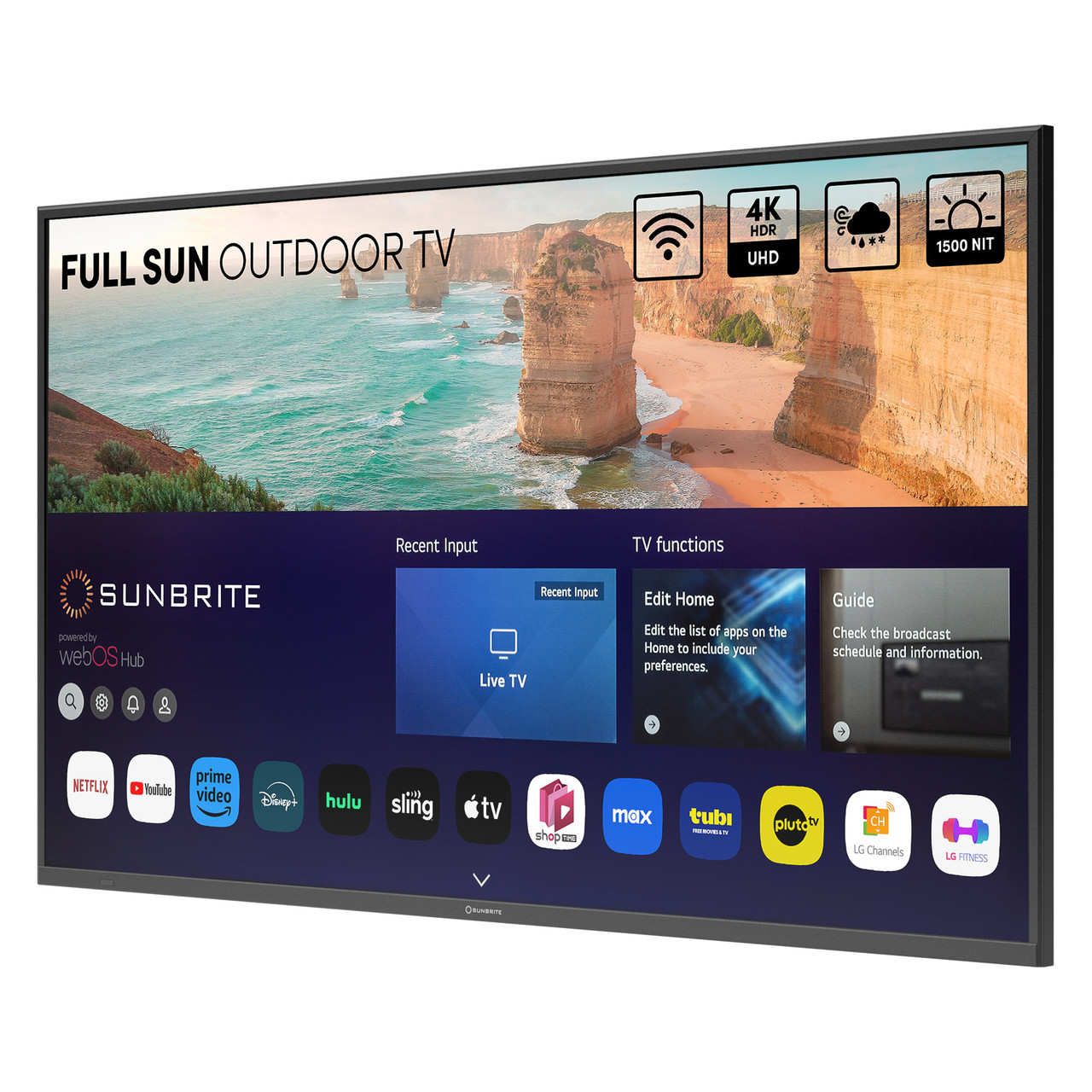 75" Solis Series - Smart Outdoor TV - Full Sun - 4K UHD HDR SB-FS-75-BL