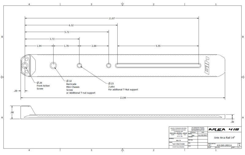 ARCALOCK 14″ Universal Barricade Rail Kit - A&J Sporting Llc
