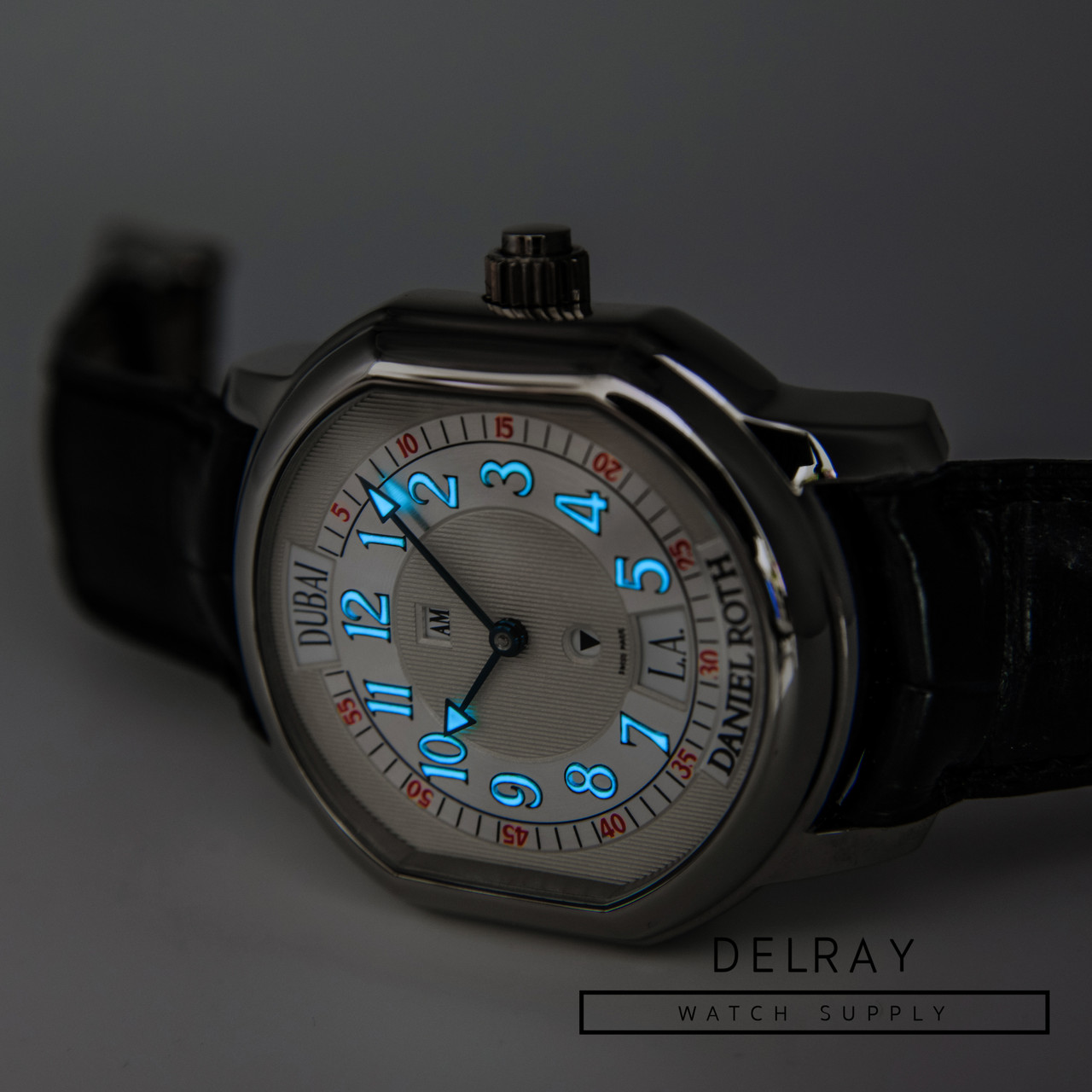 Daniel Roth Metropolitan World Time 18K White Gold - DelrayWatch.com