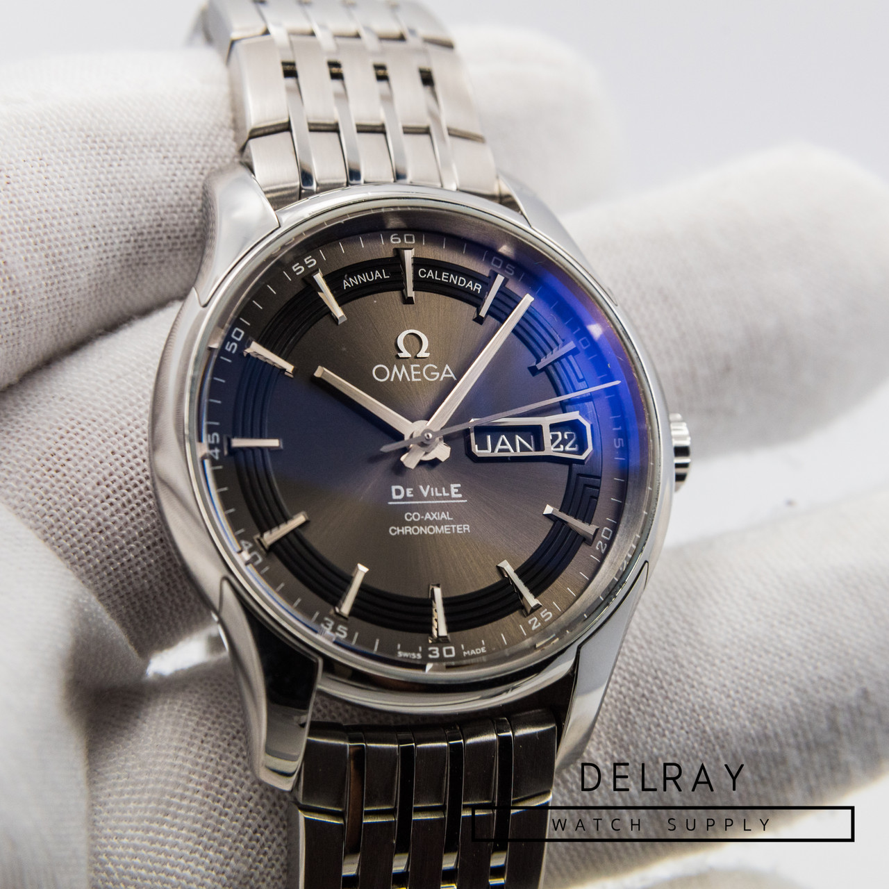 Omega De Ville Hour Vision Co-Axial Annual Calendar - DelrayWatch.com
