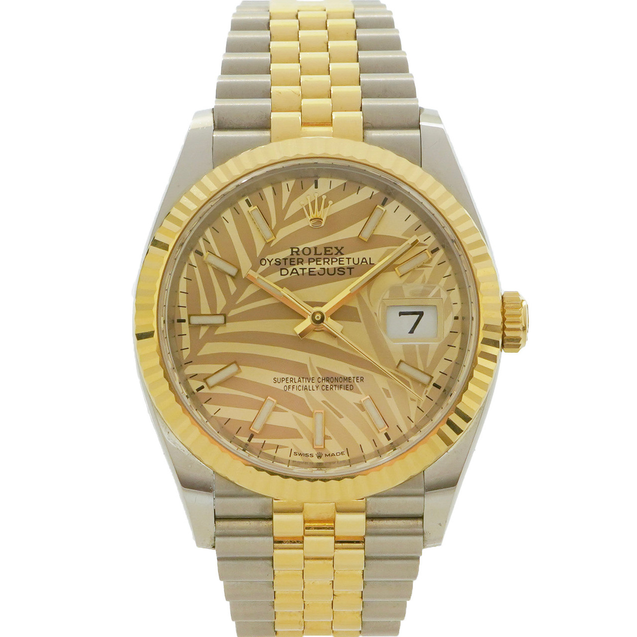 Rolex Datejust 36 Golden Palm Motif 126233 *2022* - Inventory 3438 ...