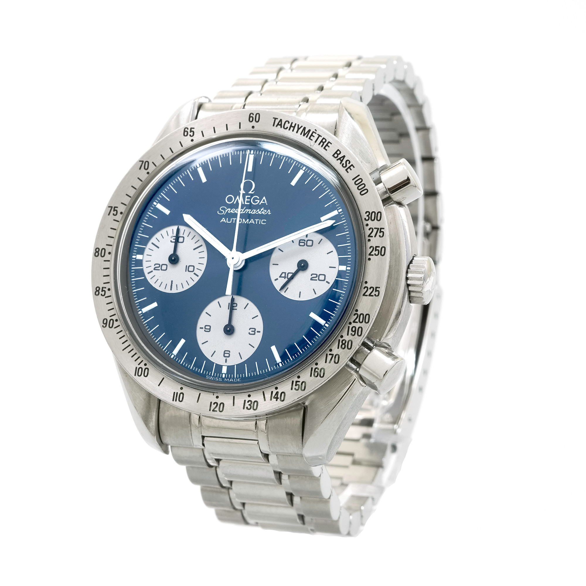 Omega Speedmaster Reduced *Blue Dial* - Inventory 3575 - DelrayWatch.com