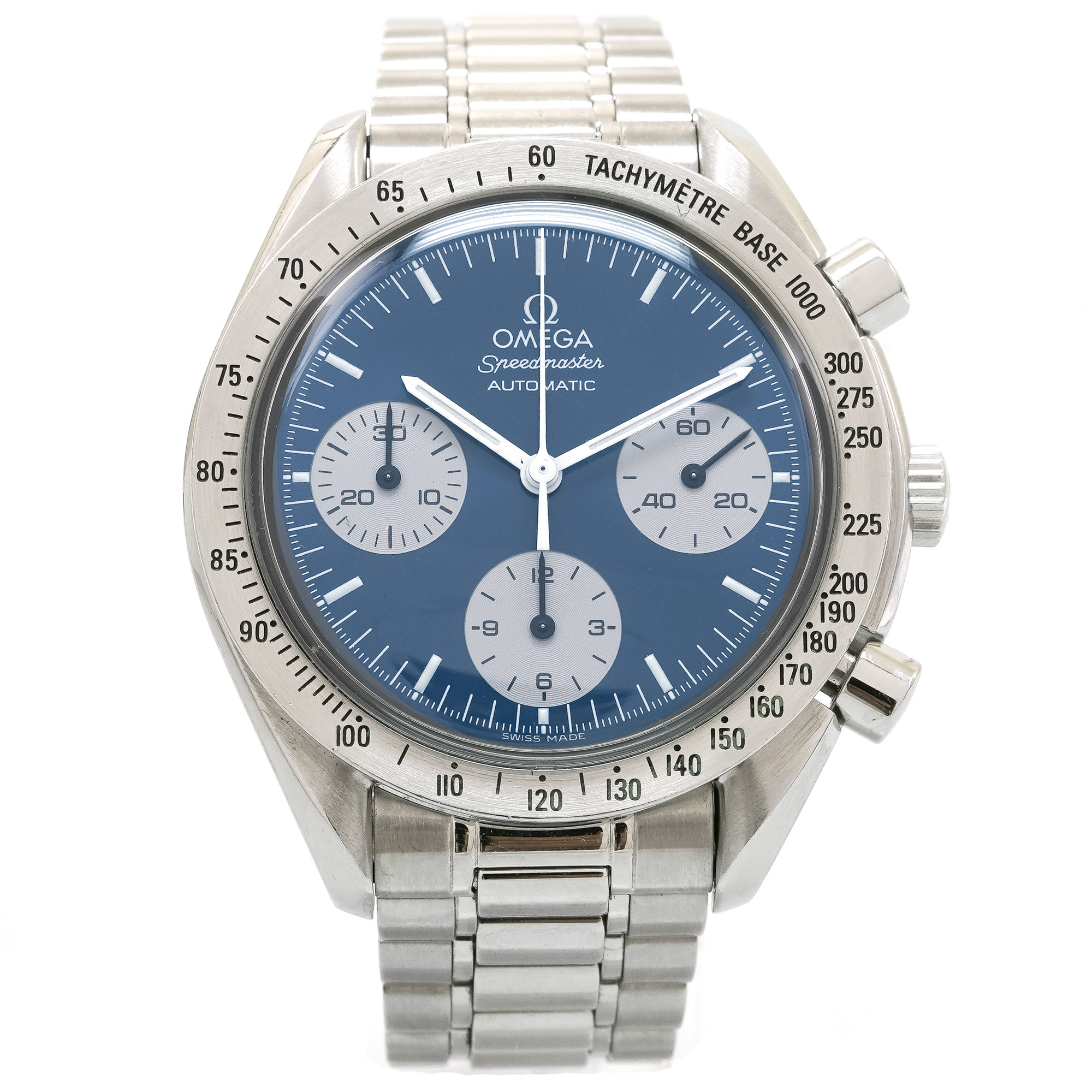 Omega Speedmaster Reduced *Blue Dial* - Inventory 3575 - DelrayWatch.com