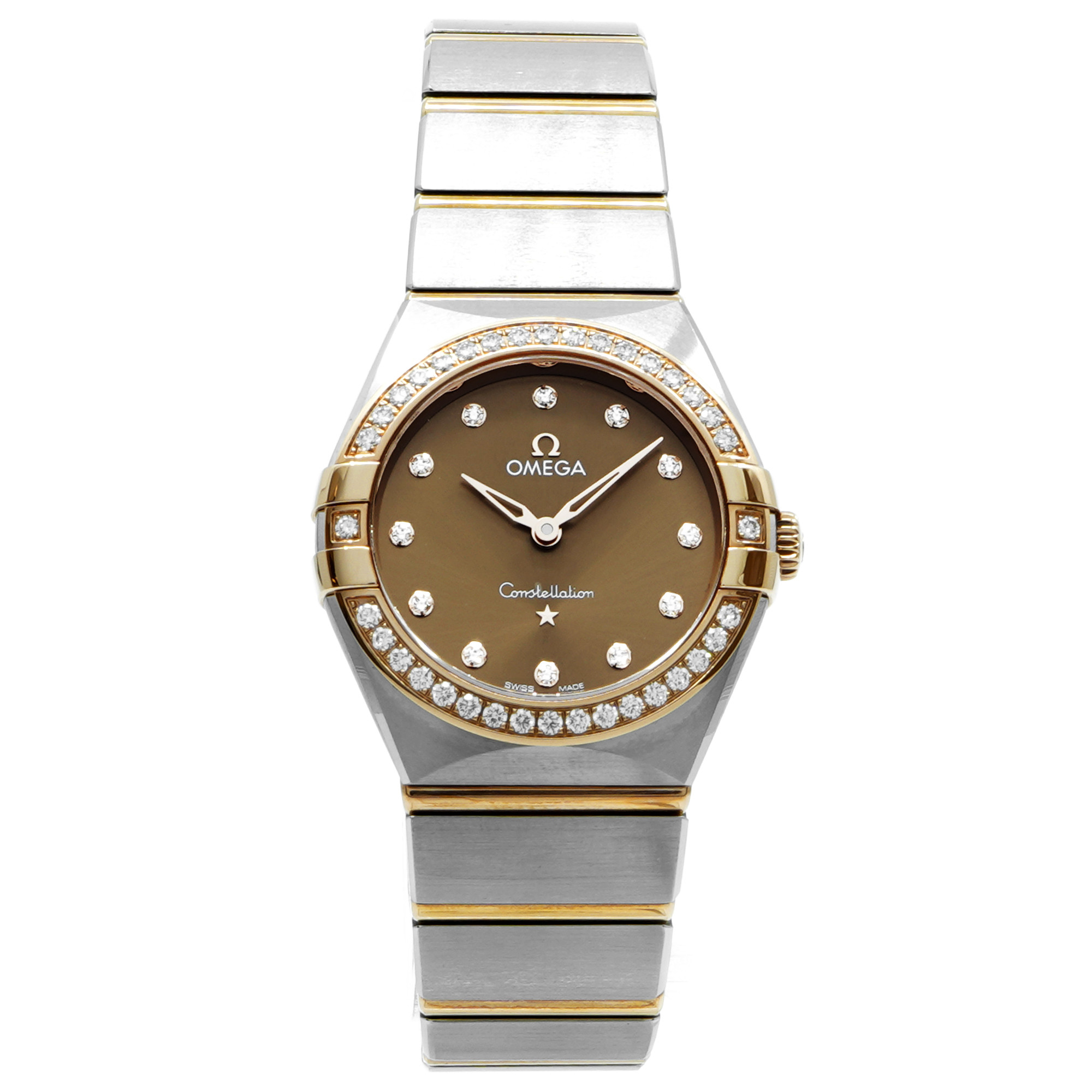 Omega Constellation 28mm Steel & Sedna Gold Diamonds - Inventory 7423 ...