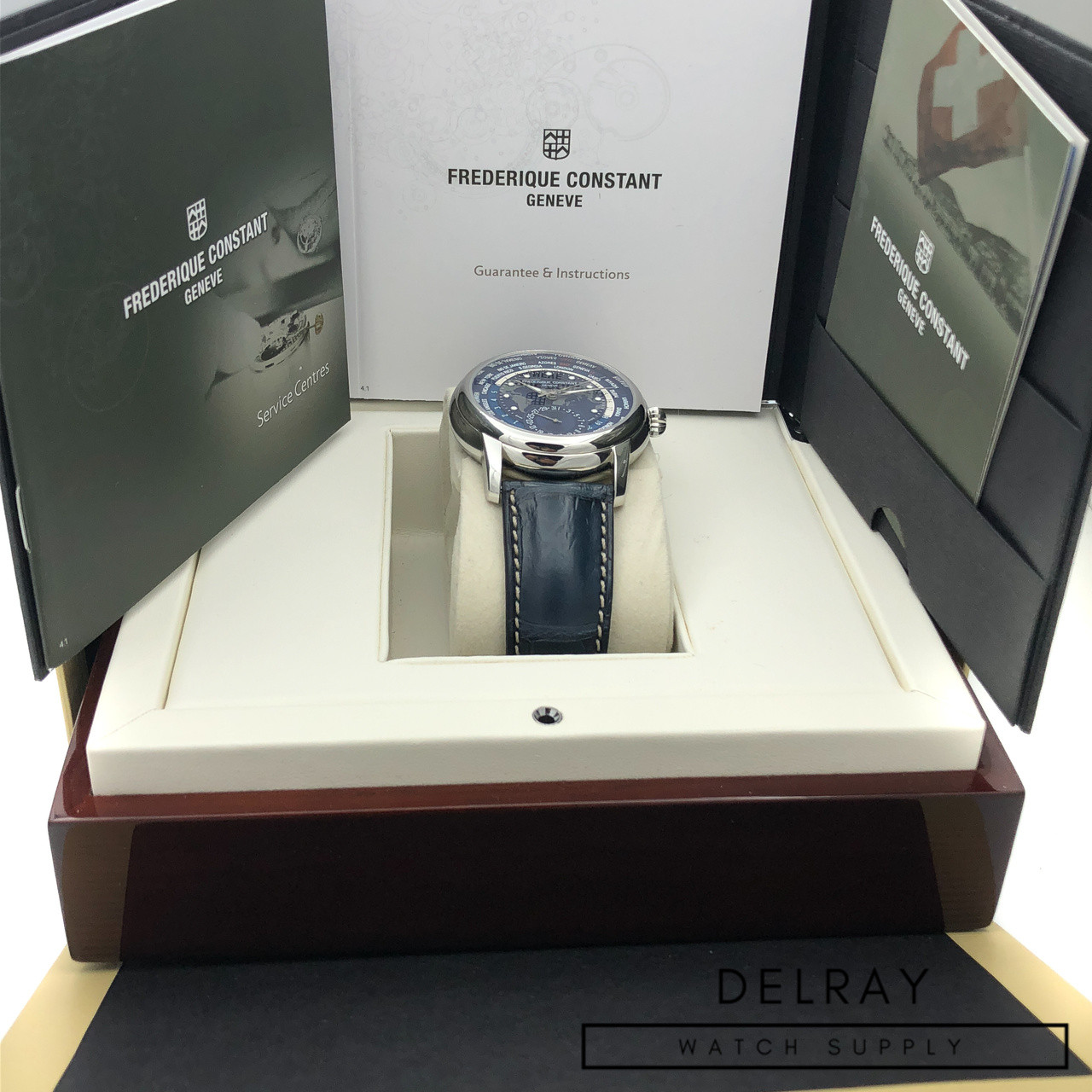 Frederique Constant Manufacture Worldtimer Blue Dial - DelrayWatch.com