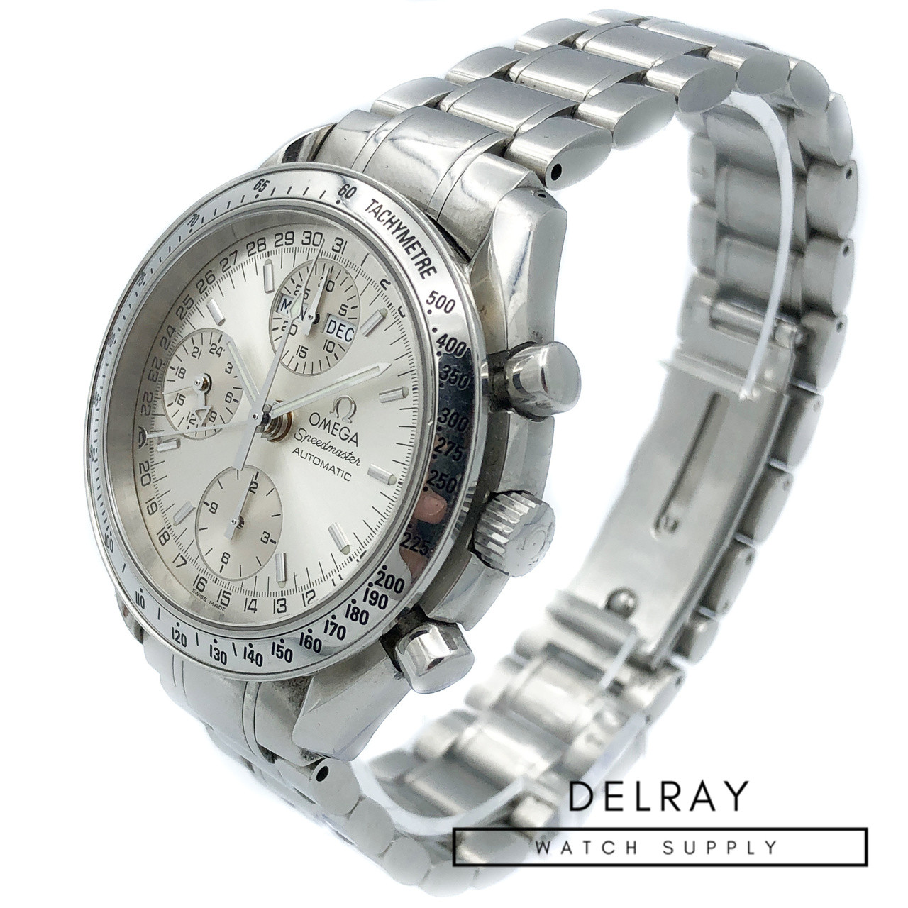 Omega Speedmaster Triple Calendar Silver Dial - DelrayWatch.com