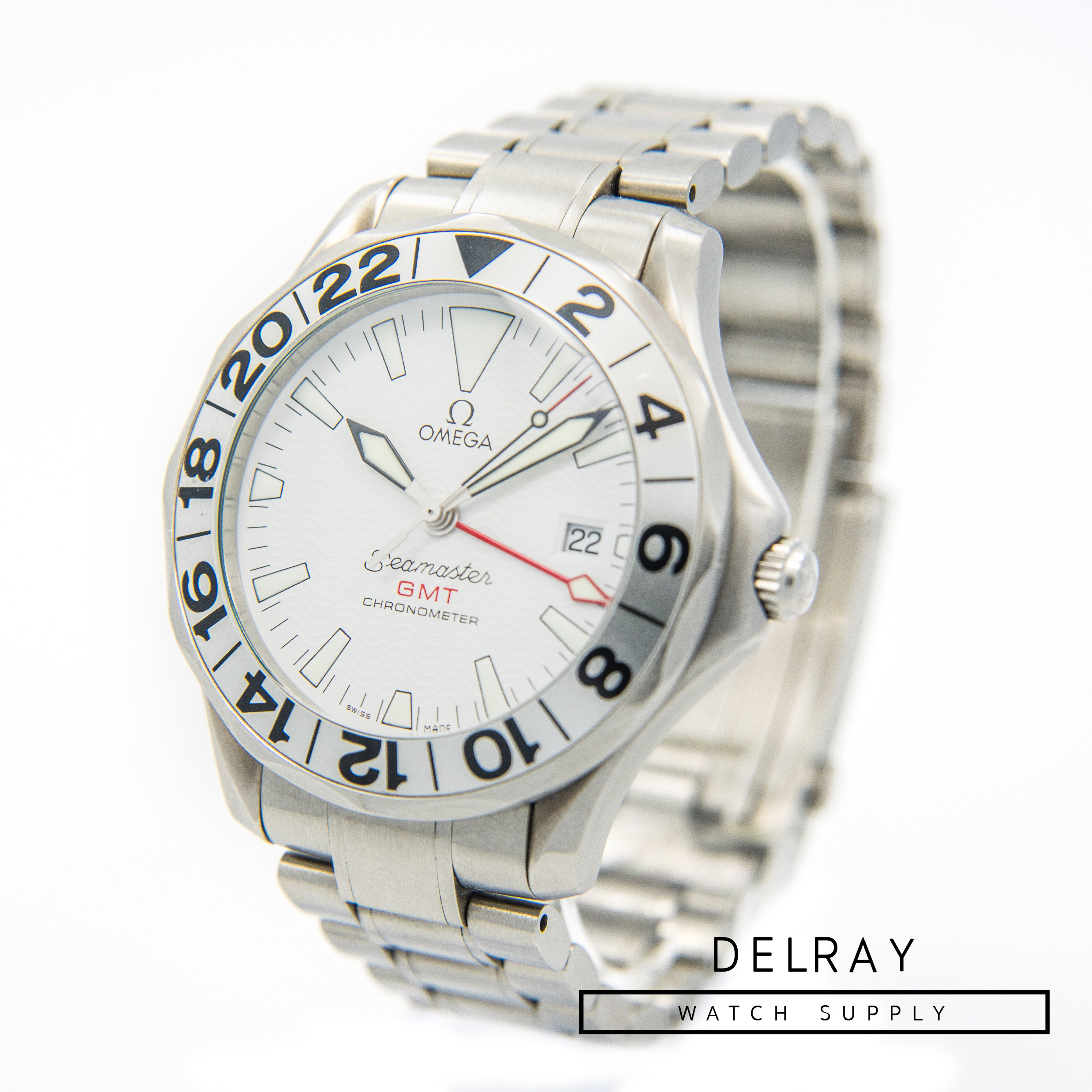 Omega Seamaster GMT "Great White" *Upgraded Buckle - DelrayWatch.com