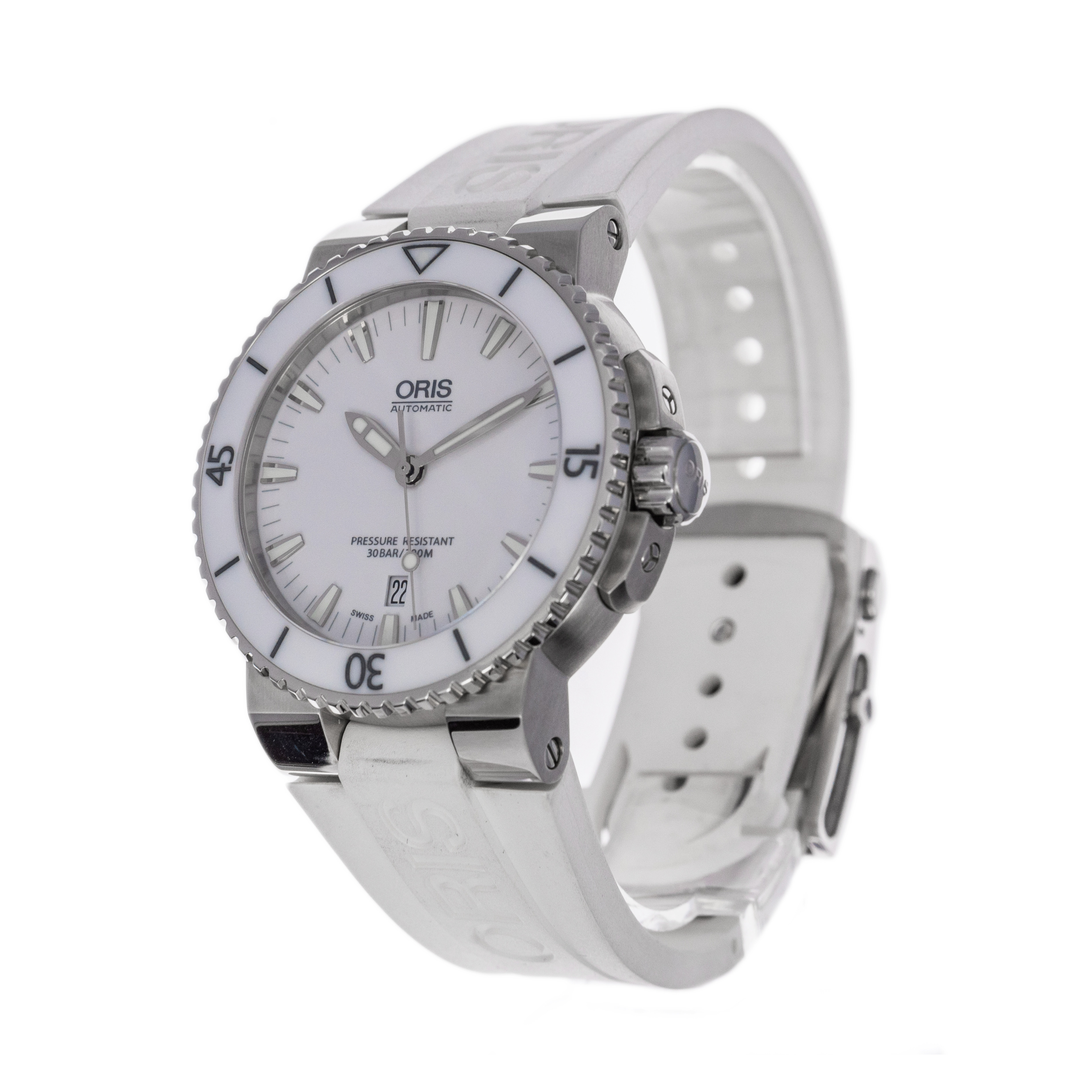 Oris Aquis Date *White* - DelrayWatch.com