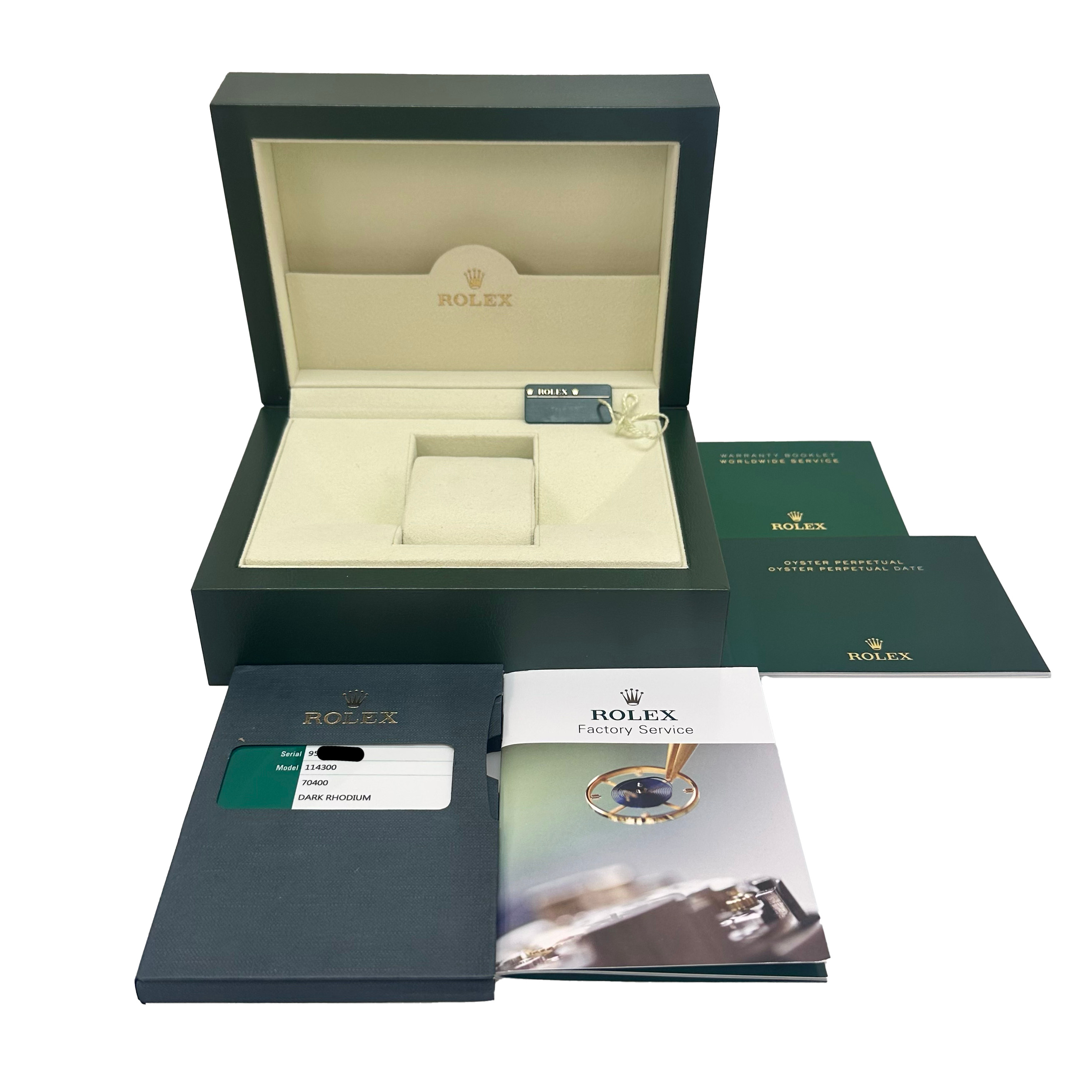 Rolex Oyster Perpetual 39 Dark Rhodium Dial 114300 - Inventory 4396 ...
