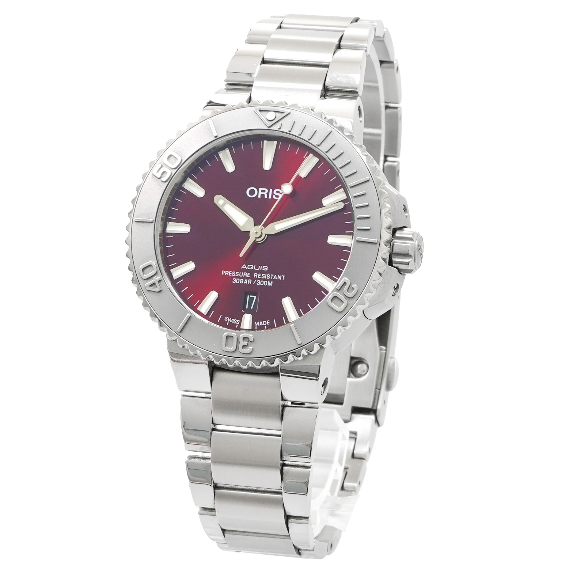 Oris Aquis Date 41.5mm *Red Dial* - Inventory 4526 - DelrayWatch.com