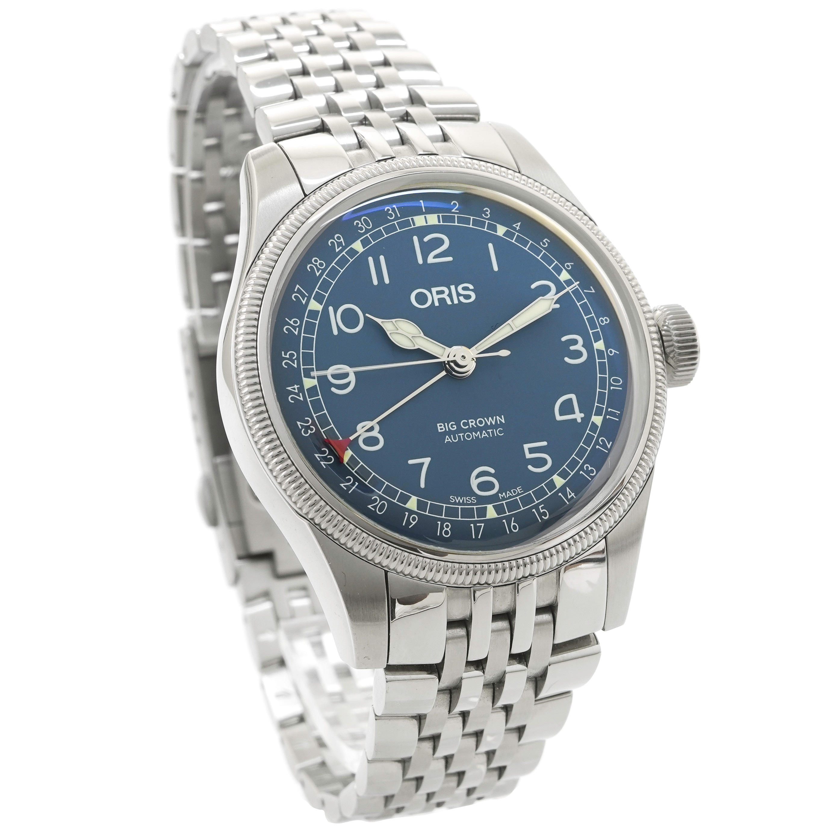 Oris Big Crown Pointer Date *Blue DIal* - Inventory 4955 - DelrayWatch.com