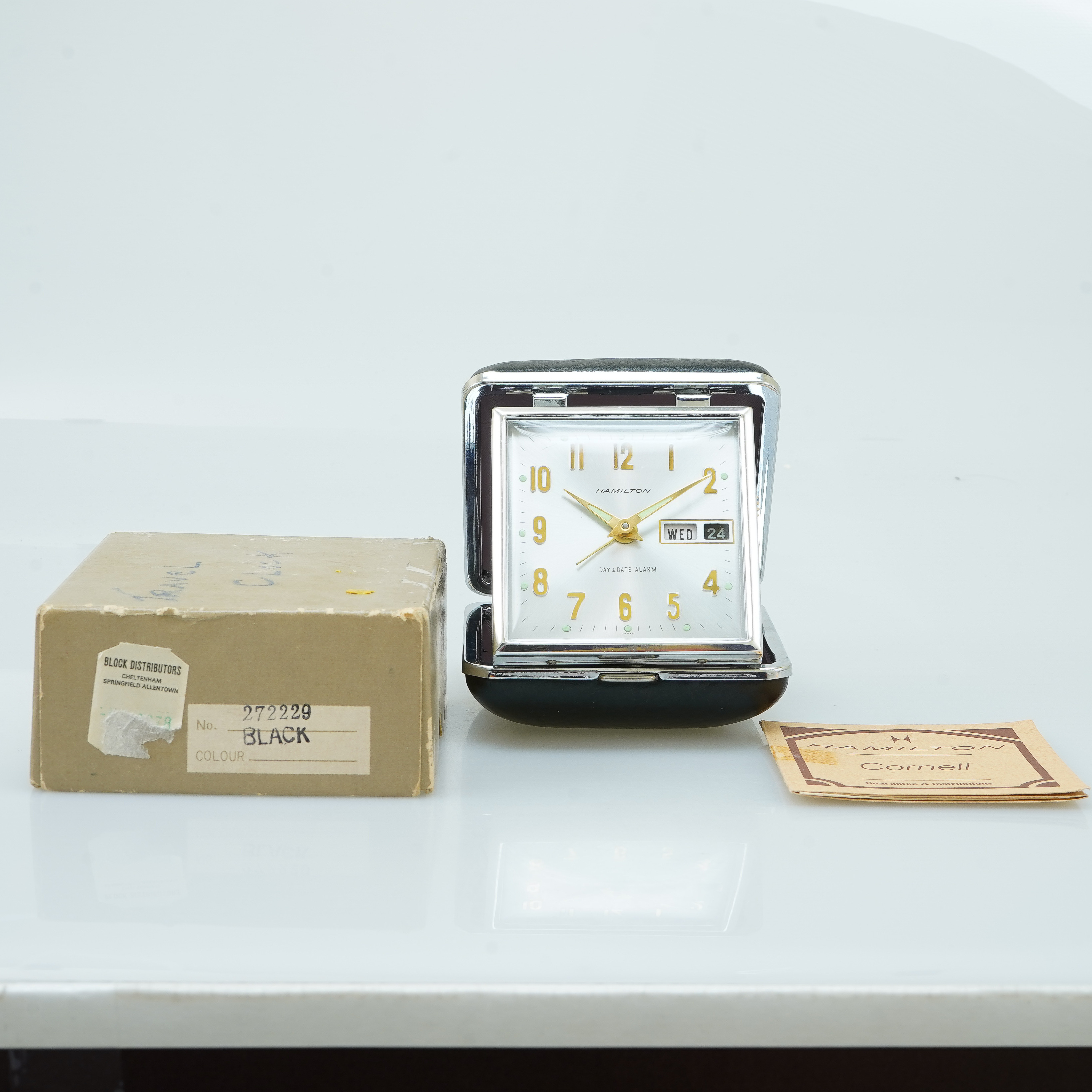 Hamilton Vintage Day Date Alarm Clock *Box & Manual* - Inventory 4973 ...