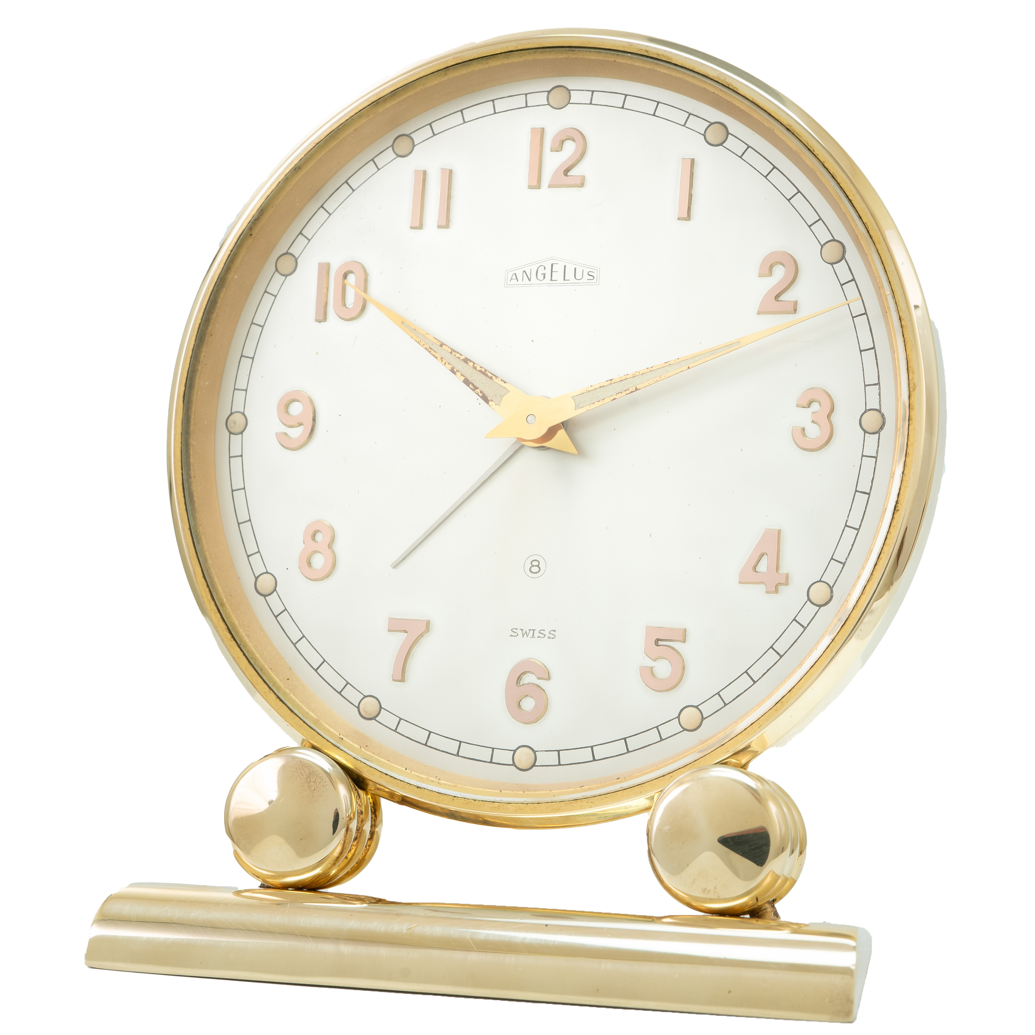 Angelus 8 Days Alarm Desk Clock *Vintage 1950's * - Inventory 5057 ...