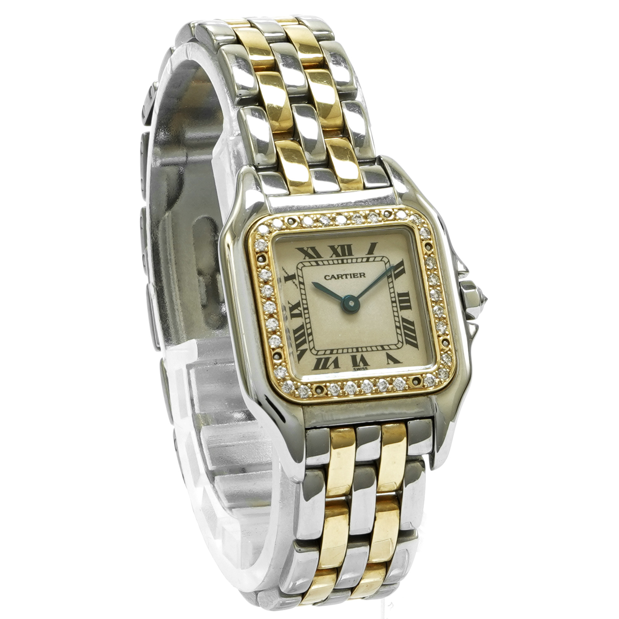 Cartier Panthere Small Two Row Custom Diamond Bezel 1057917 - Inventory ...