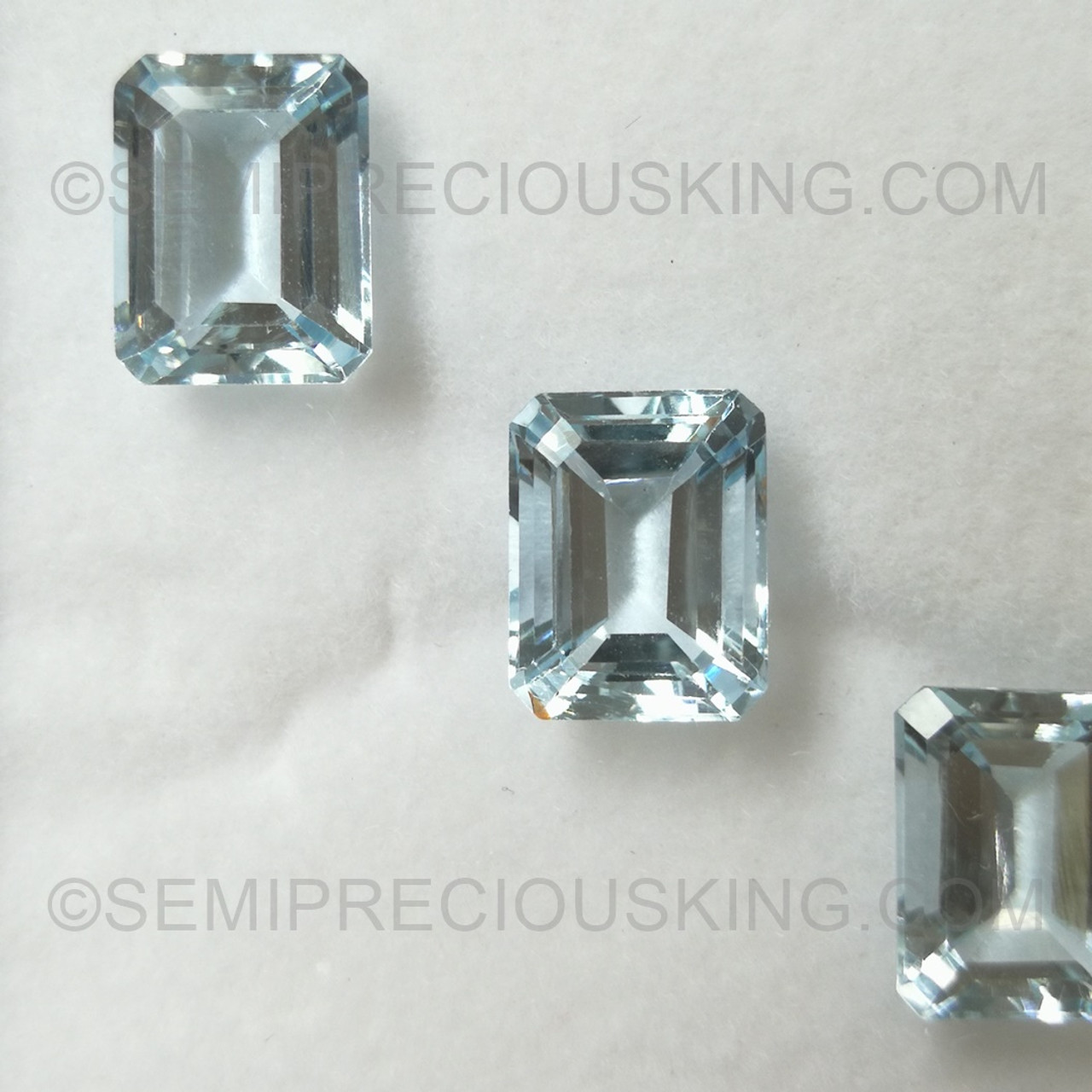 Gemstones Natural aquamarine semiprecious gemstone in octagon 9x11 mm ...