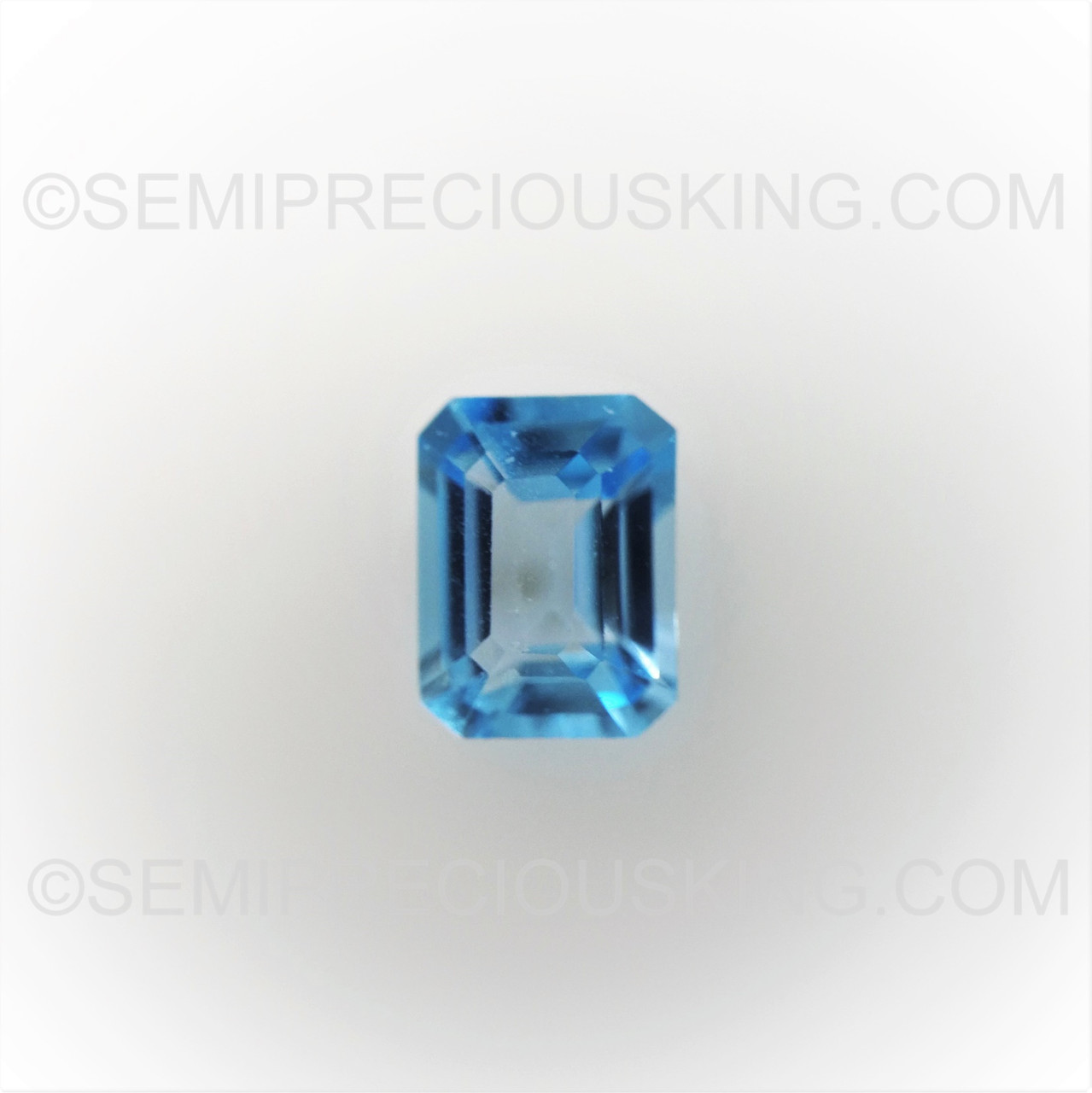 Gemstones Natural aquamarine semiprecious gemstone in octagon 9x11 mm ...