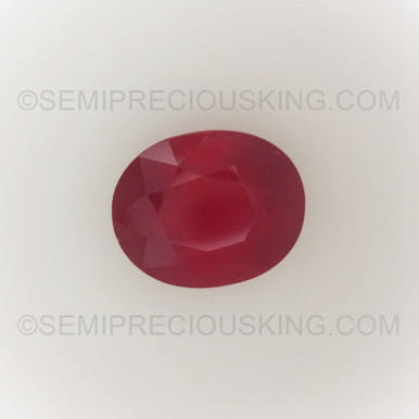 Ruby 10X8-11X9mm Oval Facet Cut Scarlet & Burgundy Color SI1 Clarity ...