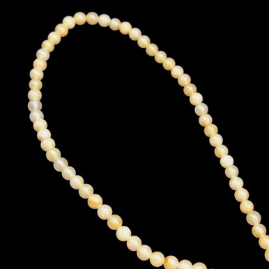 Jade 4.5mm Buttermilk Gemstone Beads
