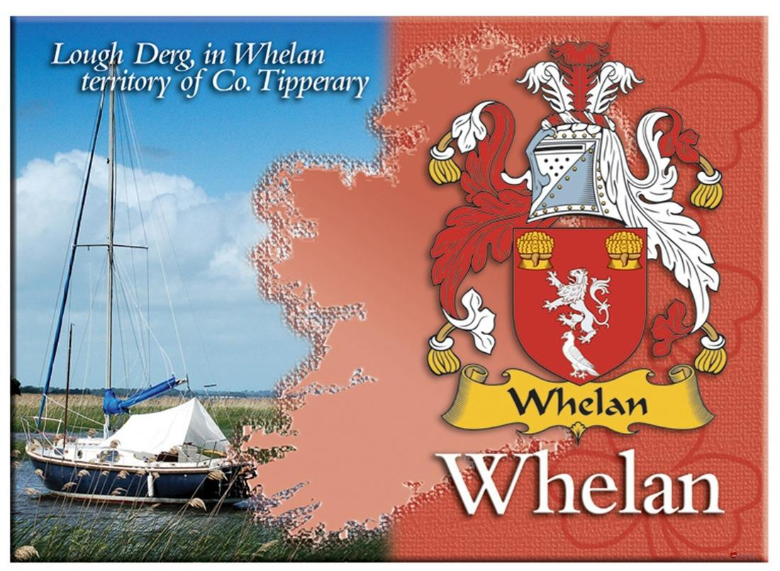 Whelan Irish Clan Metallic Picture Fridge Magnet, Gift From Ireland ...