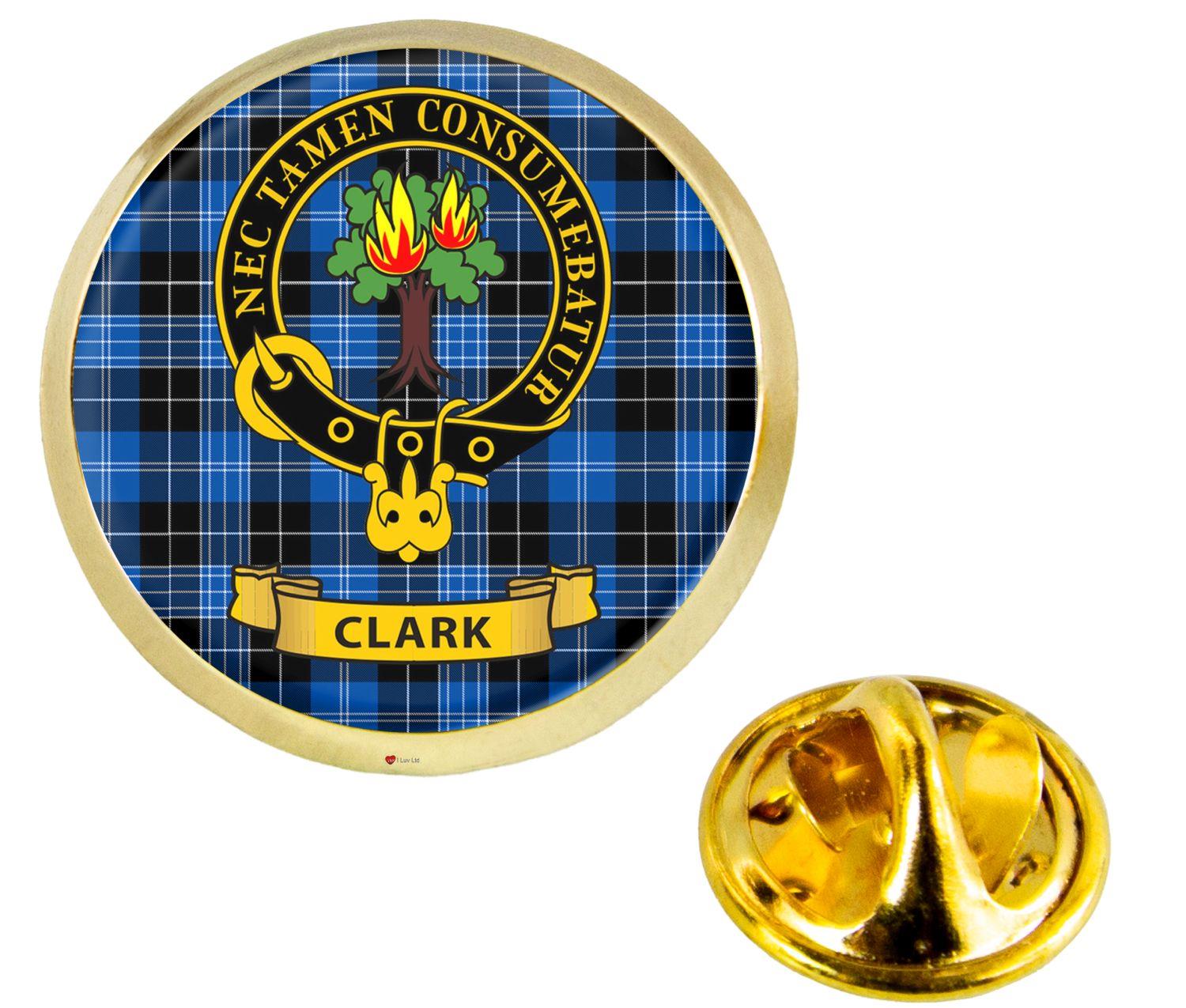 Scottish Clan Lapel Badge Pin Clark Clan Crest Product Of Scotland Gold ...