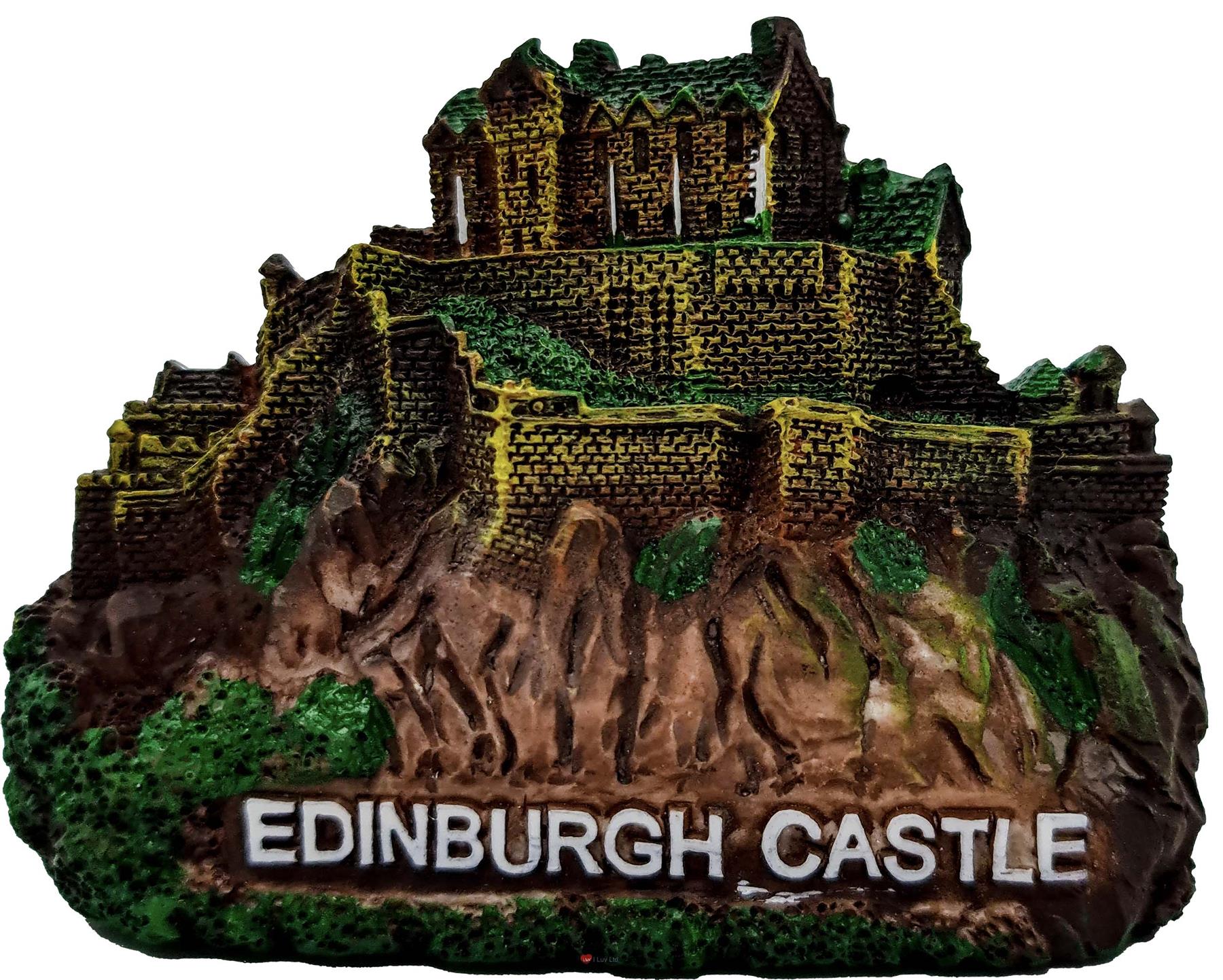 Resin Scottish Fridge Magnet with Edinburgh Castle Design ...