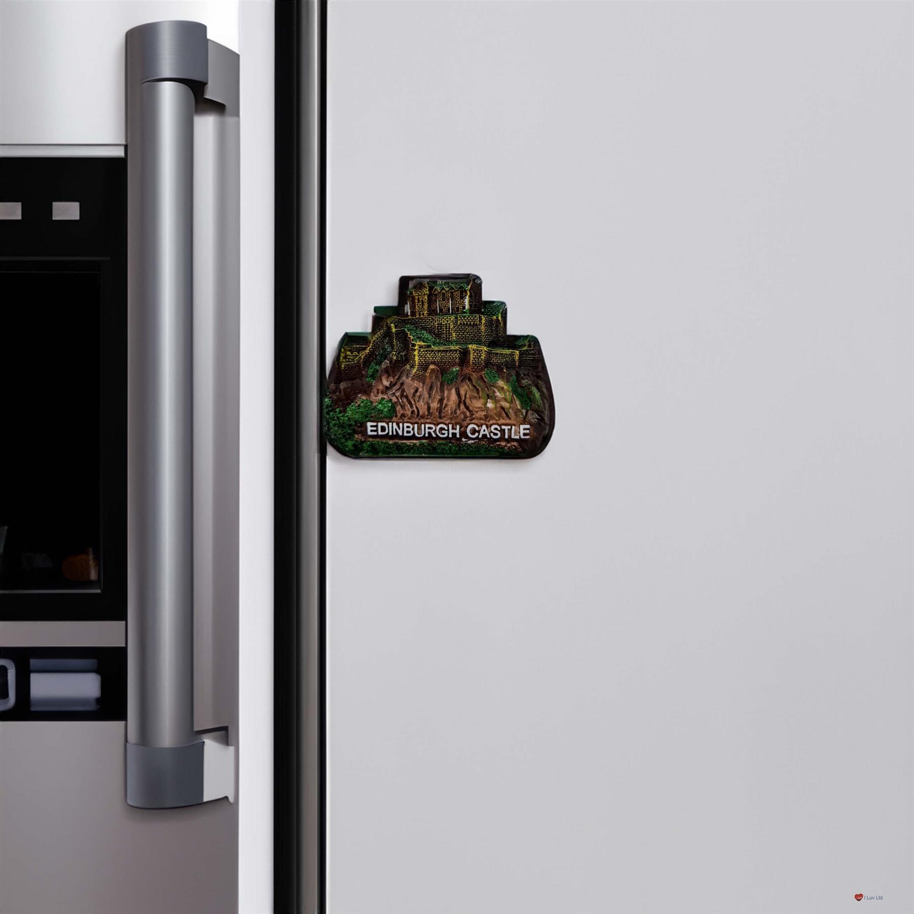 Resin Scottish Fridge Magnet with Edinburgh Castle Design ...